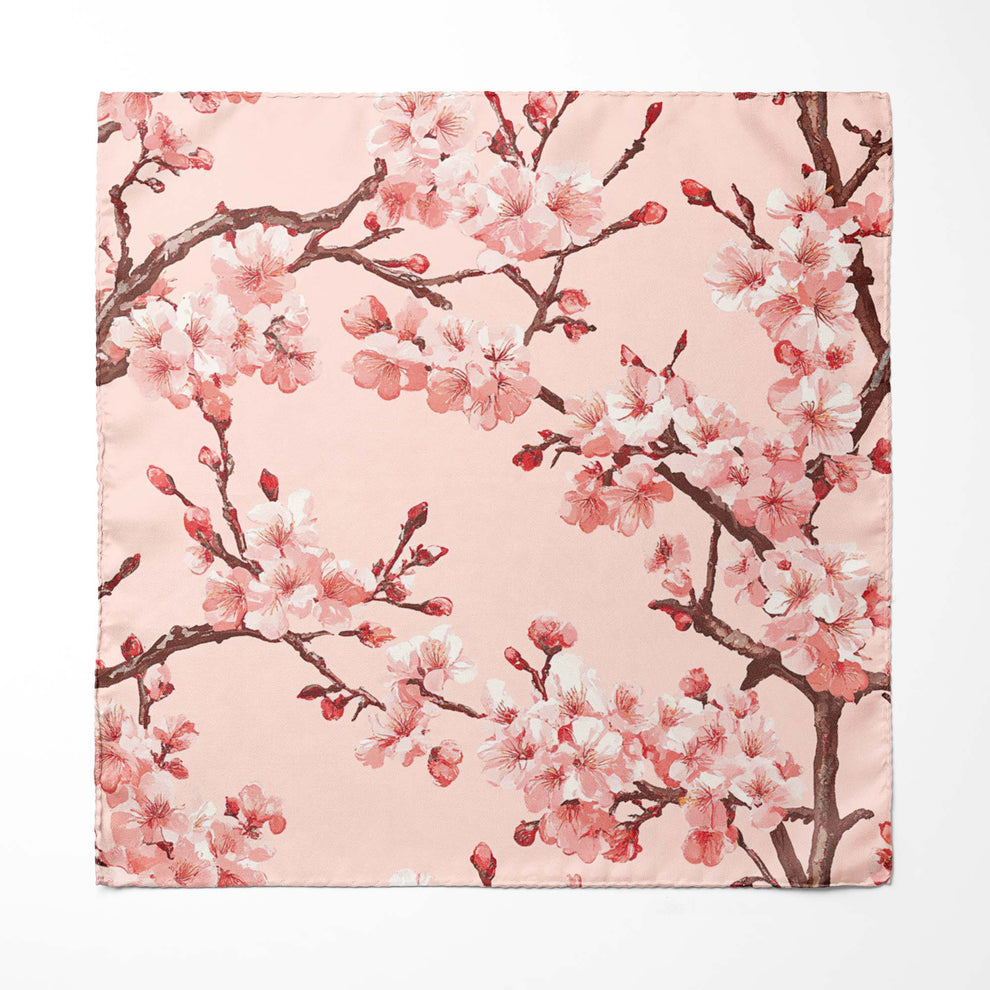 Genuine Silk Pink Cherry Blossom Pocket Square – The Ascot Shop